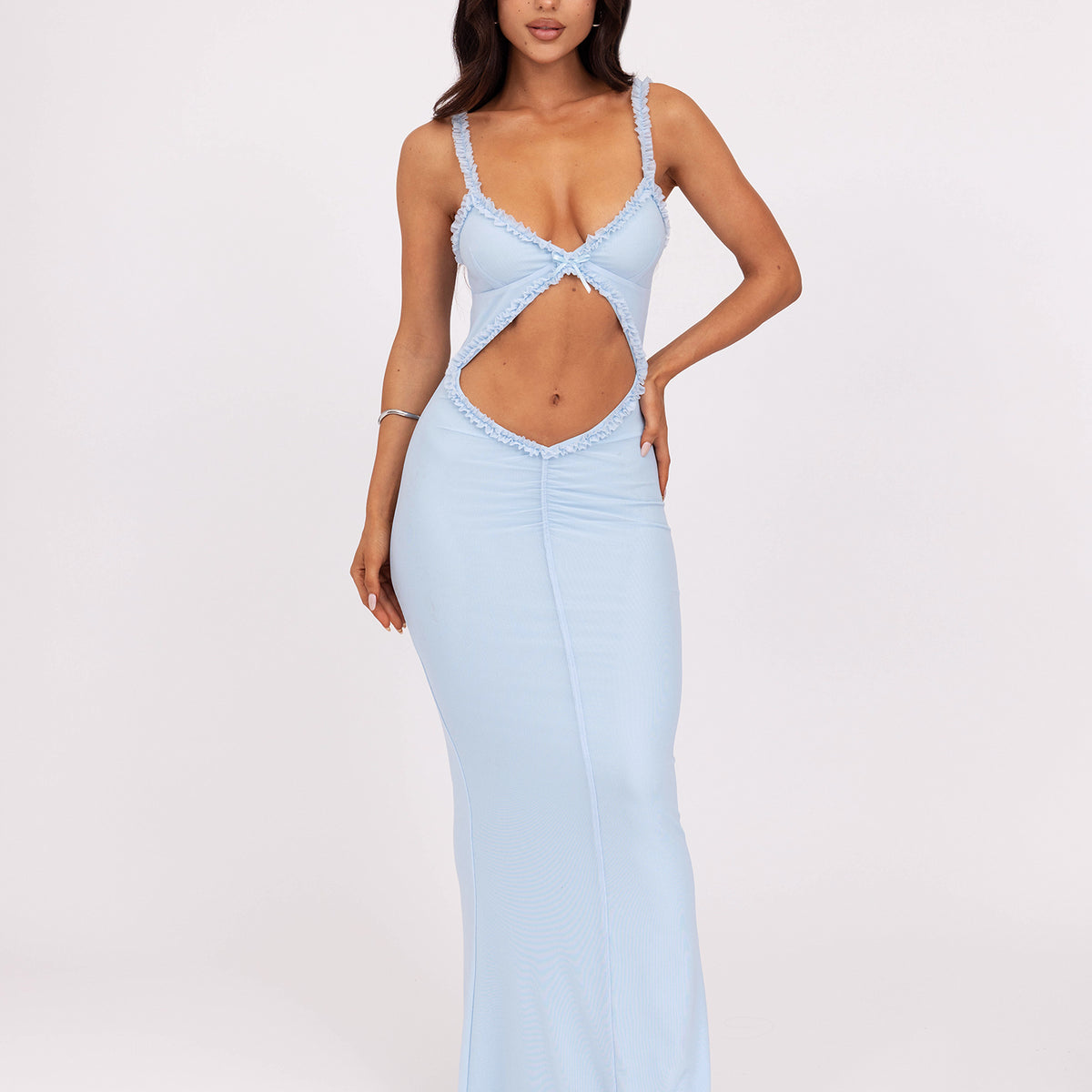 RAYLA DRESS - BLUE : PASTEL BLUE – Tiger Mist