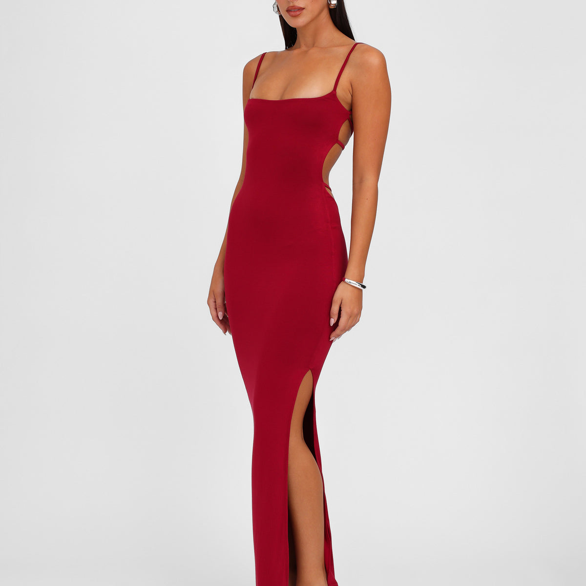 MINERVA MAXI DRESS - RED : BERRY RED – Tiger Mist