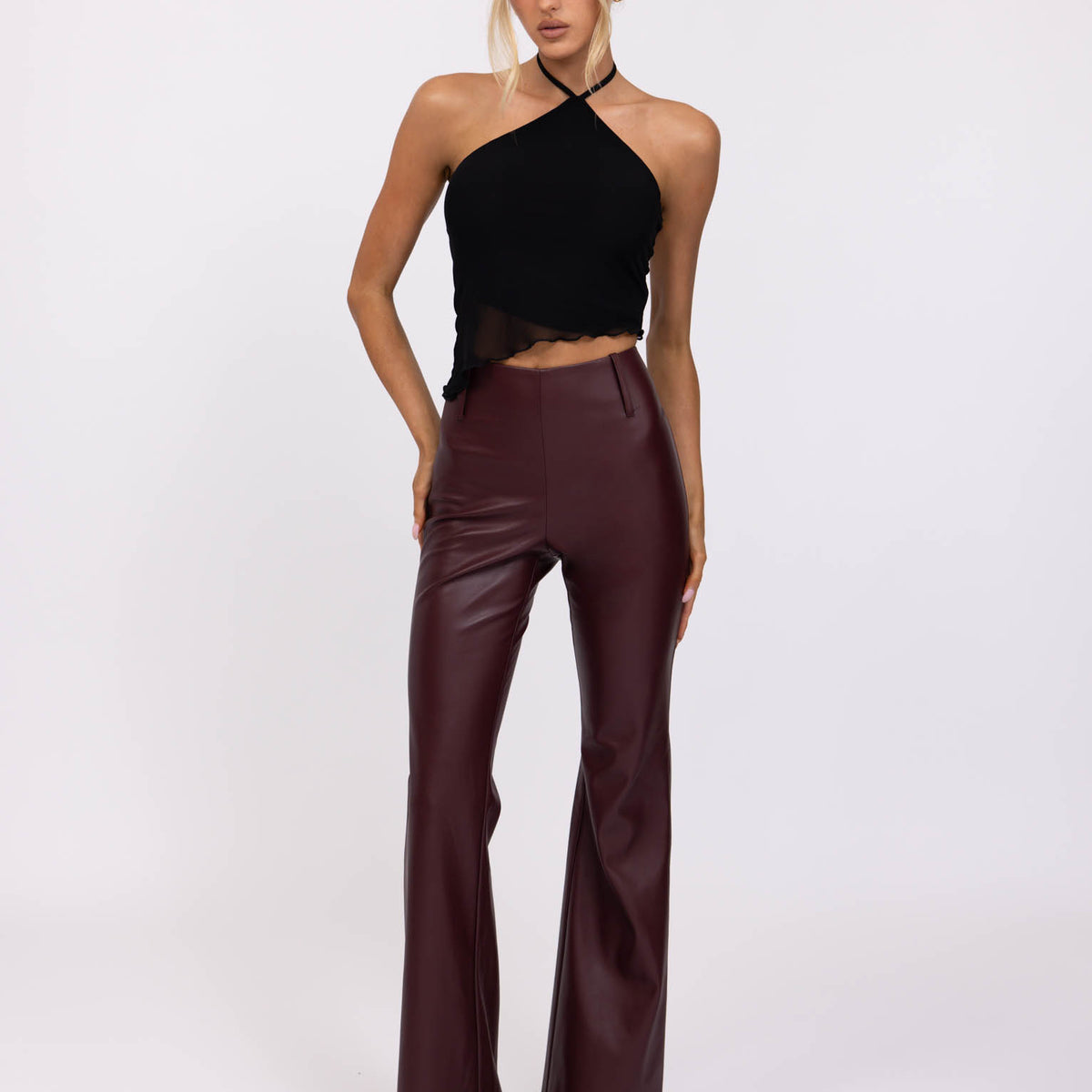 PU TEDDIE PANT - RED : CHERRY RED – Tiger Mist