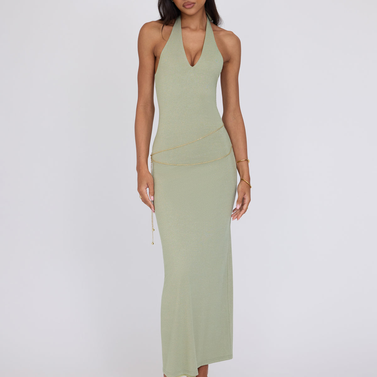 OPELI MAXI DRESS - GREEN SPARKLE – Tiger Mist