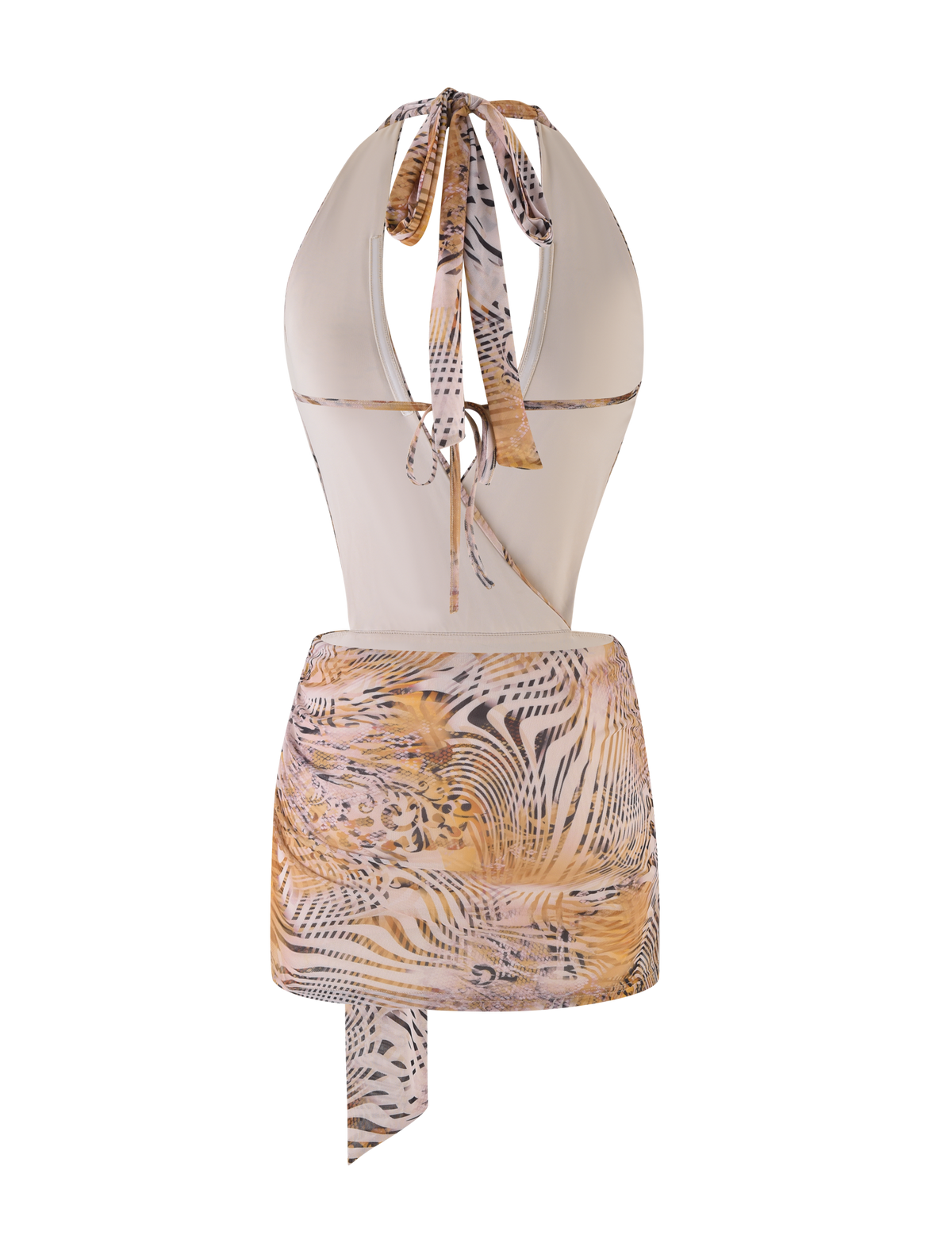 YARA MINI DRESS - NEUTRAL : ANIMAL : ANIMAL MARBLE – Tiger Mist